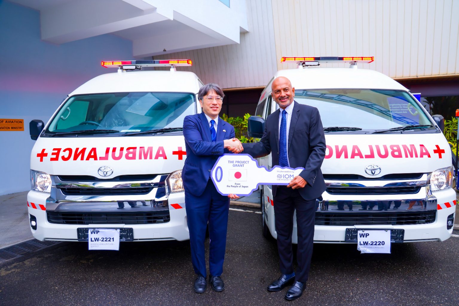 Japan donates two fully equipped ambulances to BIA and Colombo Port ...